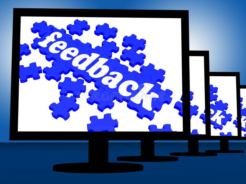 Feedback on Monitors Shows Report Information Stock Illustration ...