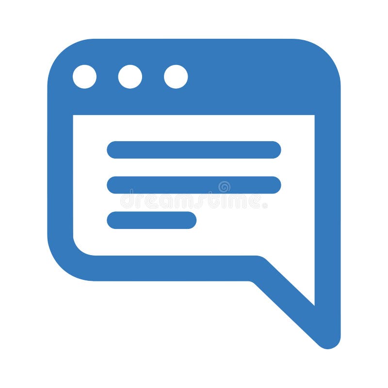 Feedback, Online Comment, Web Icon. Blue Version Stock Vector ...