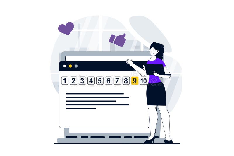 Feedback Page Concept with People Scene in Flat Design for Web Stock ...