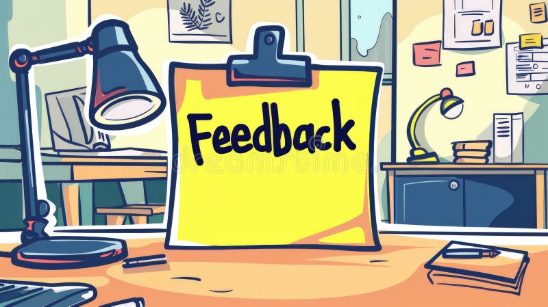Feedback Paper Notice in Office AI Generated Stock Illustration ...