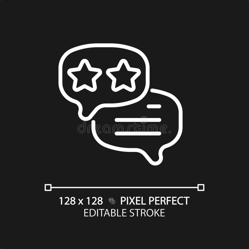 Feedback Pixel Perfect White Linear Icon for Dark Theme Stock Vector ... Feedback Pixel Perfect White Linear Icon for Dark Theme Stock Vector ...