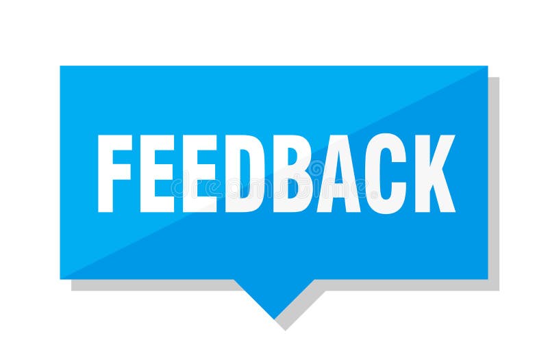 Feedback Blue 3d Realistic Paper Speech Bubble Stock Vector ...