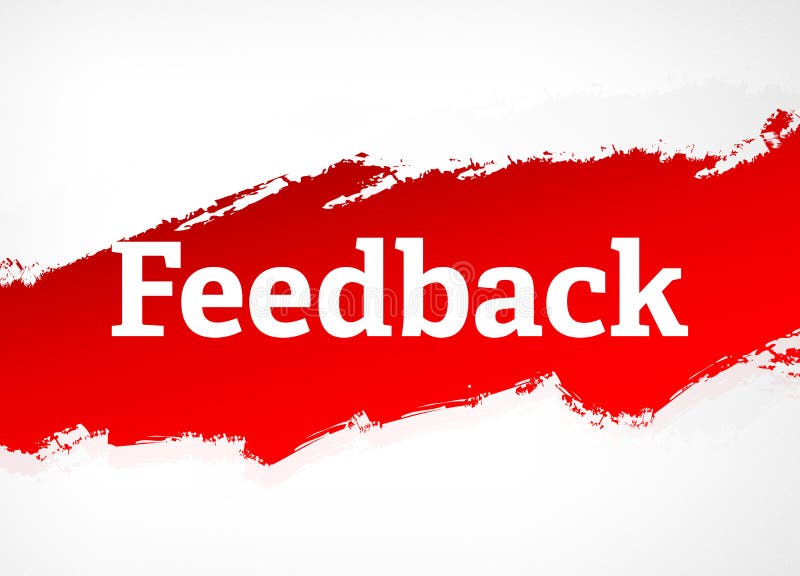 Feedback Red Brush Abstract Background Illustration Stock Illustration ...