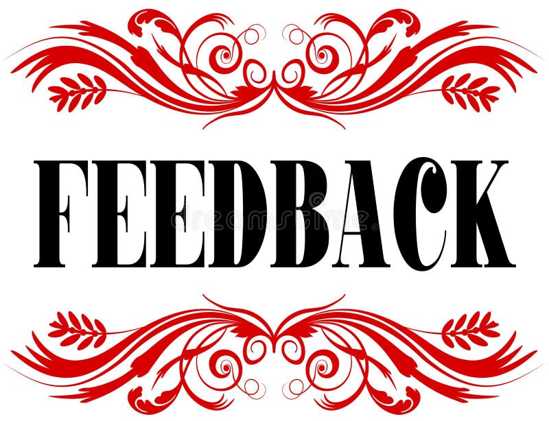FEEDBACK Red Floral Text Frame. Stock Illustration - Illustration of ...