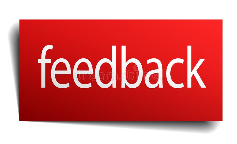 Feedback Red Paper Sign Stock Illustrations – 679 Feedback Red Paper ...