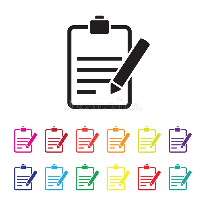 Feedback report icon set stock vector. Illustration of design - 102384477