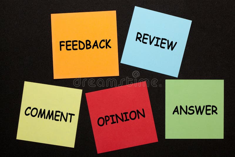 Feedback Review Comment Opinion Answer Stock Illustration ...