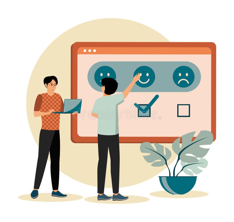 Feedback and Review Concept. People Rating Scale. Stock Vector ...