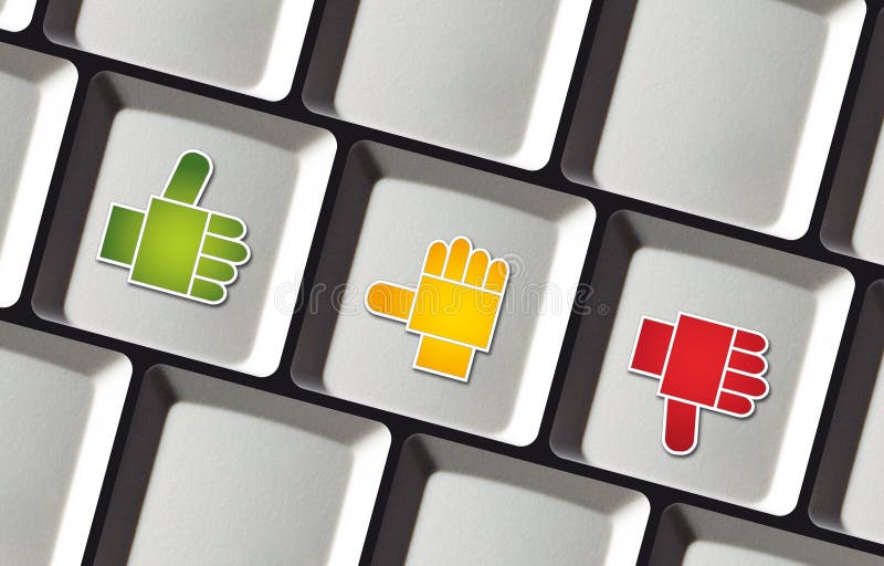 Feedback Satisfaction Thumb Up Down Buttons on Laptop Keyboard ... Feedback Satisfaction Thumb Up Down Buttons on Laptop Keyboard ...