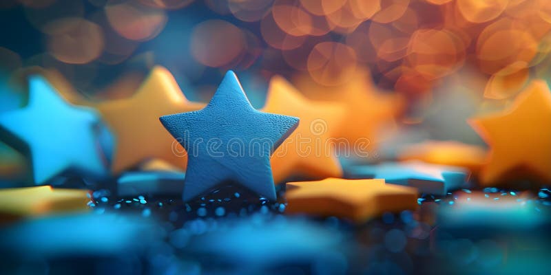 Feedback and Review Ratings: Abstract Image Representing Star Rate ...