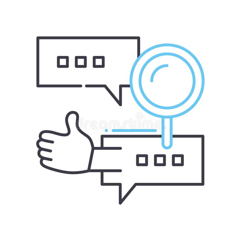 Feedback Service Line Icon, Outline Symbol, Vector Illustration ...