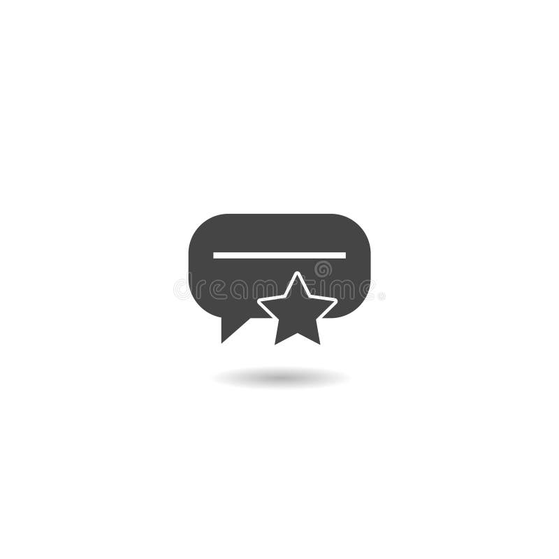 Feedback Sign Icon with Shadow Stock Vector - Illustration of message ...