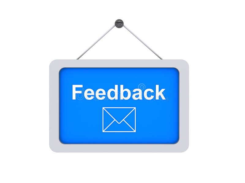 Feedback sign stock photo. Image of hanging, illustrated - 41760776