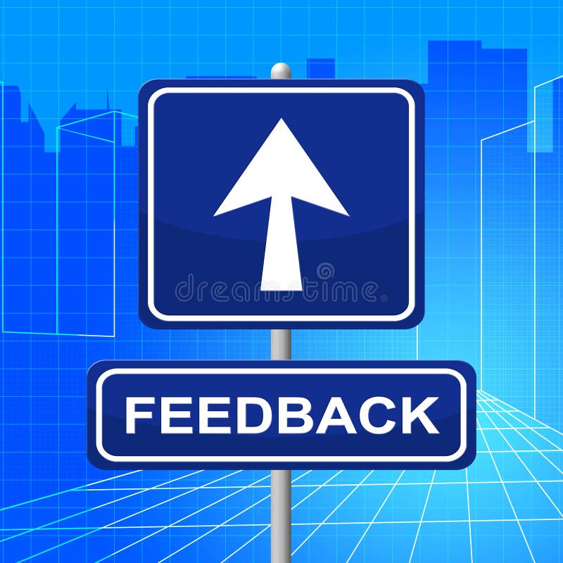Feedback Sign Shows Direction Comment and Evaluation Stock Illustration ...