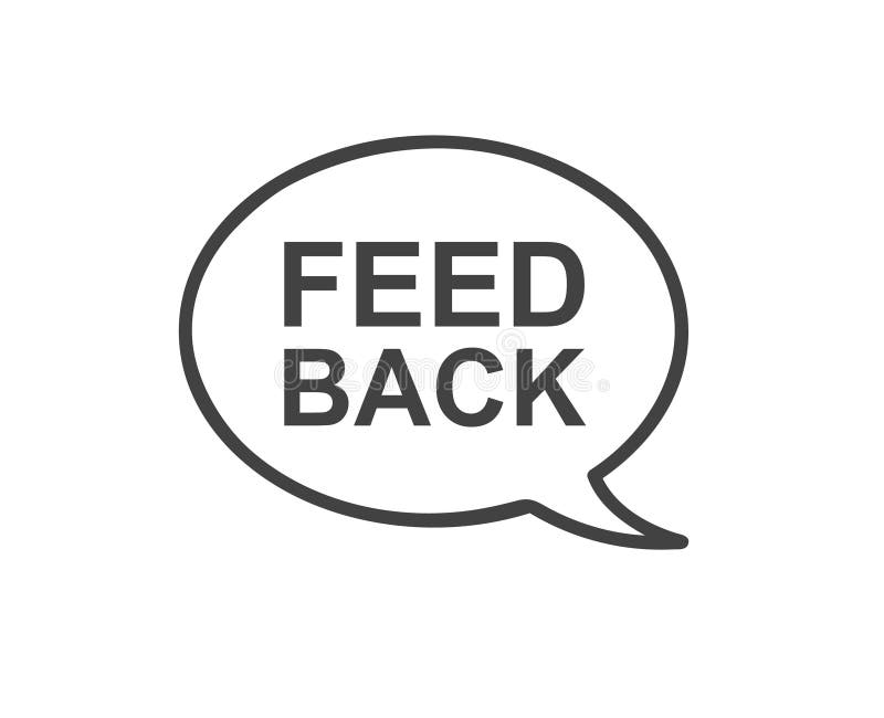 Feedback Speech Bubbles. Clean Design. Flat Icon. Stock Vector ...