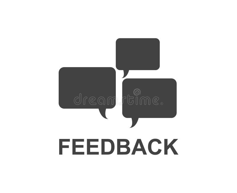 Feedback Speech Bubbles. Clean Design. Flat Icon. Stock Vector ...