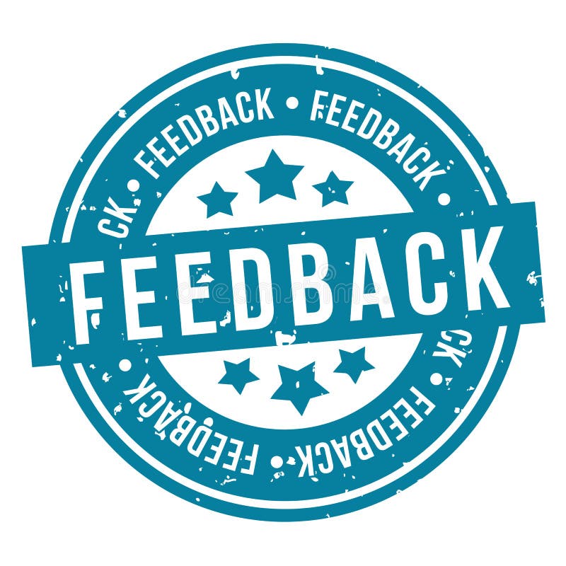 Feedback Stamp. Blue Eps10 Vector Badge Stock Vector - Illustration of ...