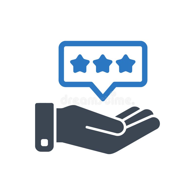 Feedback with Stars Icon stock vector. Illustration of icon - 361696327