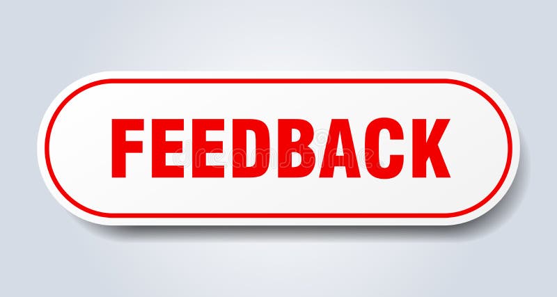 Feedback sticker stock illustration. Illustration of design - 18723587