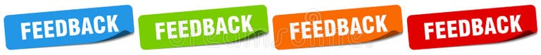 Feedback Sticker. Feedback Sticker Set on White Background Stock Vector ...