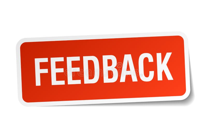Feedback sticker stock illustration. Illustration of design - 18723587