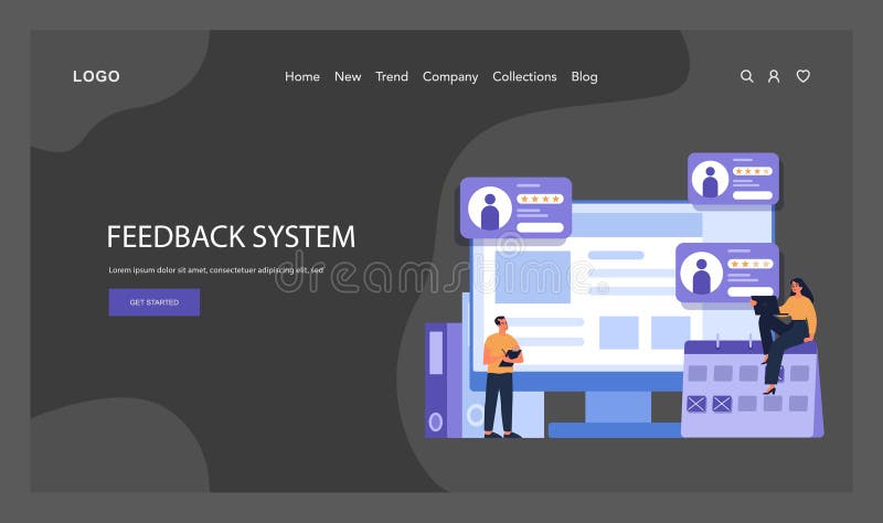 Feedback System Concept. Flat Vector Illustration. Stock Vector ...