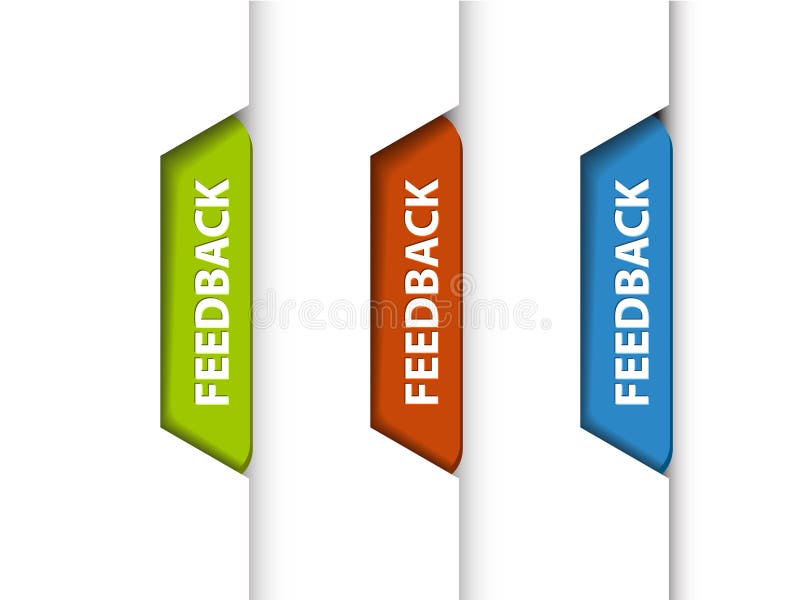 Feedback Tabs on the Edge of the (web) Page Stock Illustration ...