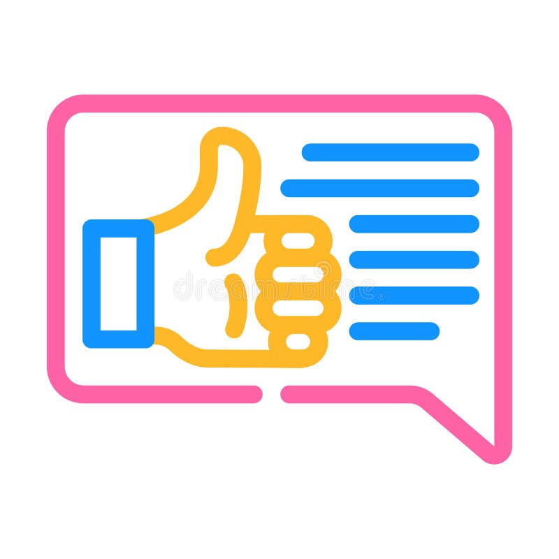 Feedback Testimonial Color Icon Vector Illustration Stock Vector ...