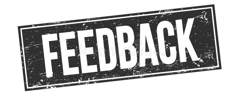 FEEDBACK Text on Black Grungy Rectangle Stamp Stock Illustration ...