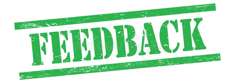 FEEDBACK Text on Green Grungy Lines Stamp Stock Illustration ...