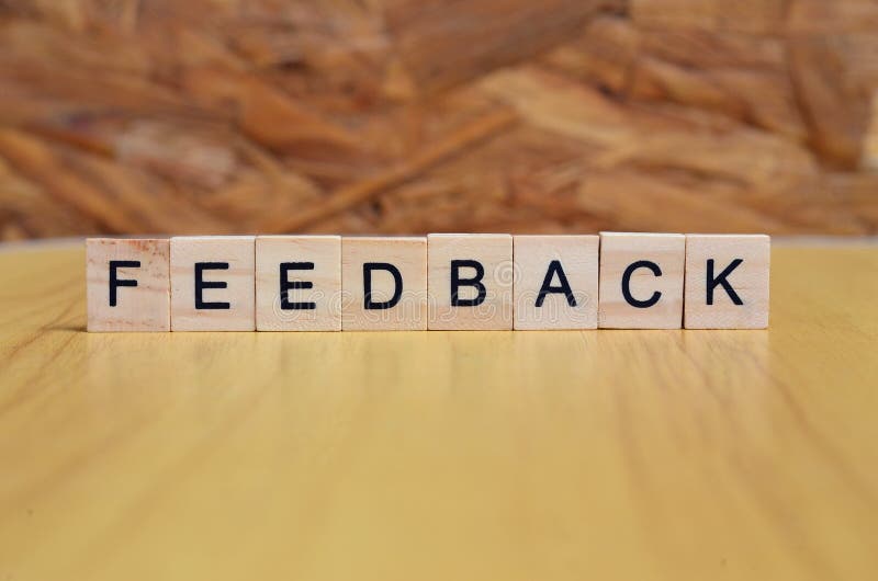 Feedback Text on Wooden Square, Business Quotes Stock Image - Image of ...