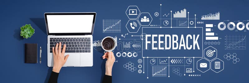Feedback Theme with Person Using Pc Keyboard Stock Illustration ... Feedback Theme with Person Using Pc Keyboard Stock Illustration ...