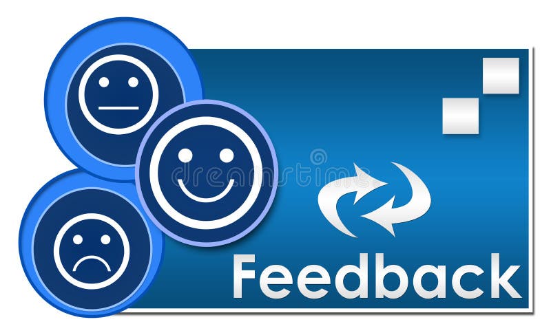 Feedback with Symbols - Blue Stock Illustration - Illustration of mark ...