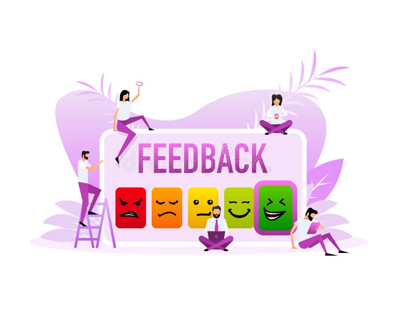 Feedback Vector Concept. Rank, Level of Satisfaction Rating. Vector ...