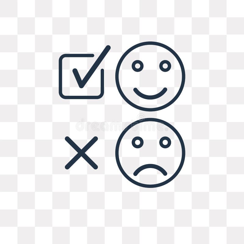 Feedback Vector Icon Isolated on Transparent Background, Linear Stock ...