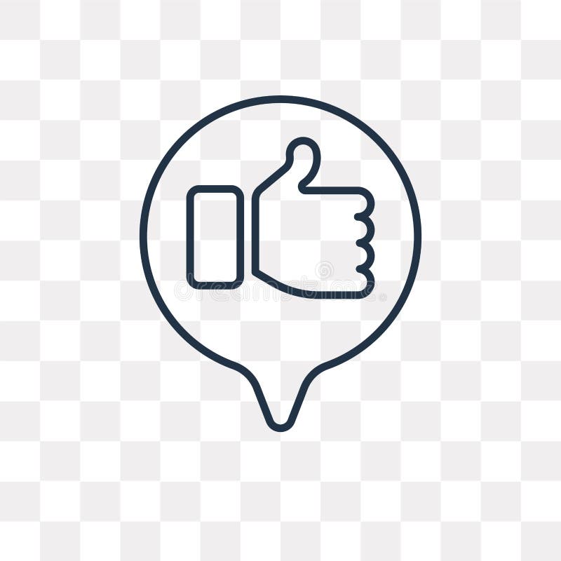 Feedback Vector Icon Isolated on Transparent Background, Linear Stock ...