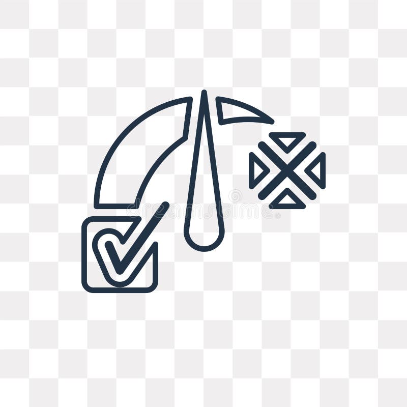 Feedback Vector Icon Isolated on Transparent Background, Linear Stock ...