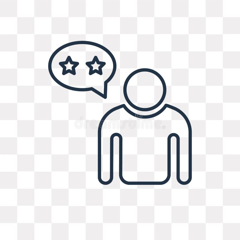 Feedback Vector Icon Isolated on Transparent Background, Linear Stock ...