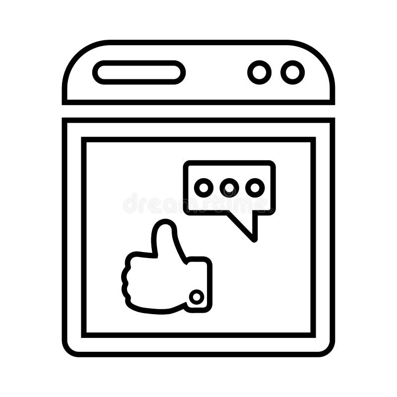 Feedback, Web, Comment Outline Icon. Line Art Vector Editorial Photo ...