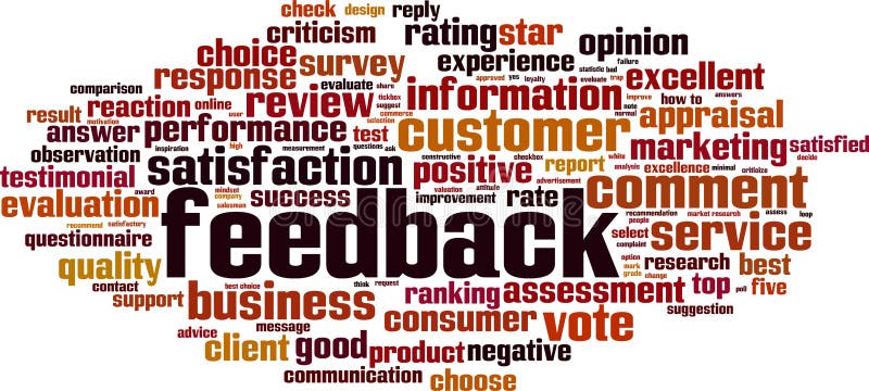 Feedback word cloud stock vector. Illustration of evaluation - 193585635