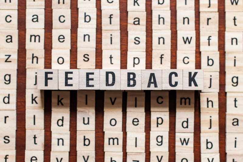 FEEDBACK Word Made with Building Blocks. Concept Stock Photo - Image of ...