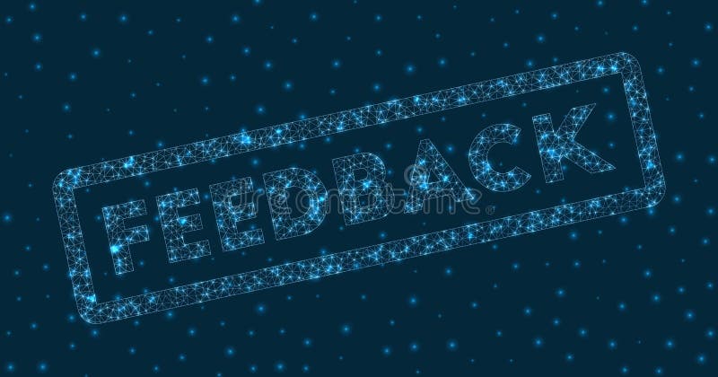 Feedback Word in Digital Style. Stock Vector - Illustration of mesh ...