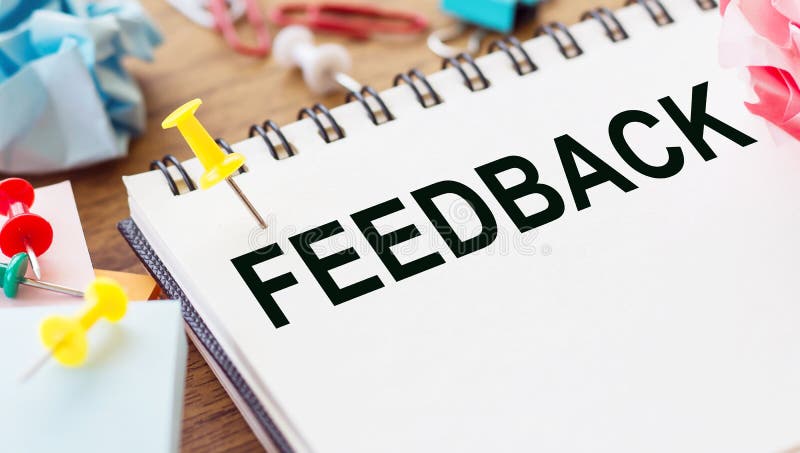 Feedback Written in Notebook on the Table Stock Photo - Image of ...
