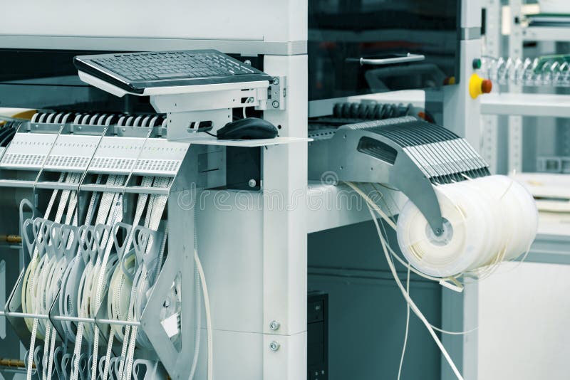 The Feeder of Pick and Place Machine. Stock Photo - Image of electric ...