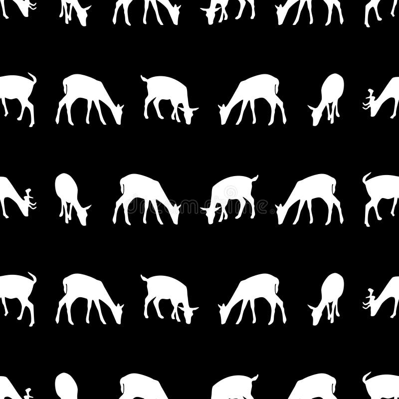 Fallow Deer Silhouette Icons Eps10 Stock Vector - Illustration of ...