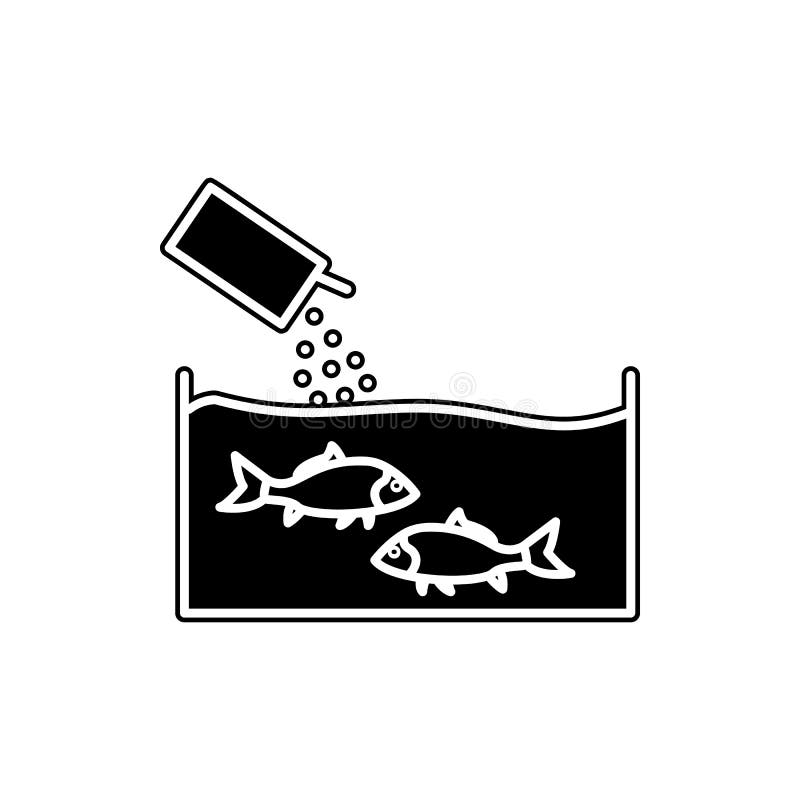 Feeding Fish in an Aquarium Icon. Element of Fish Production for Mobile ...