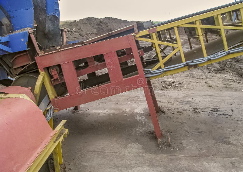 Feeding Hopper and Receiving Part of the Belt Conveyor of a Specialized ...