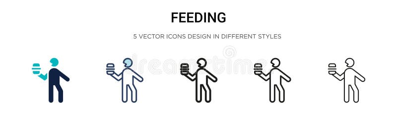 Feeding Icon in Filled, Thin Line, Outline and Stroke Style. Vector ...