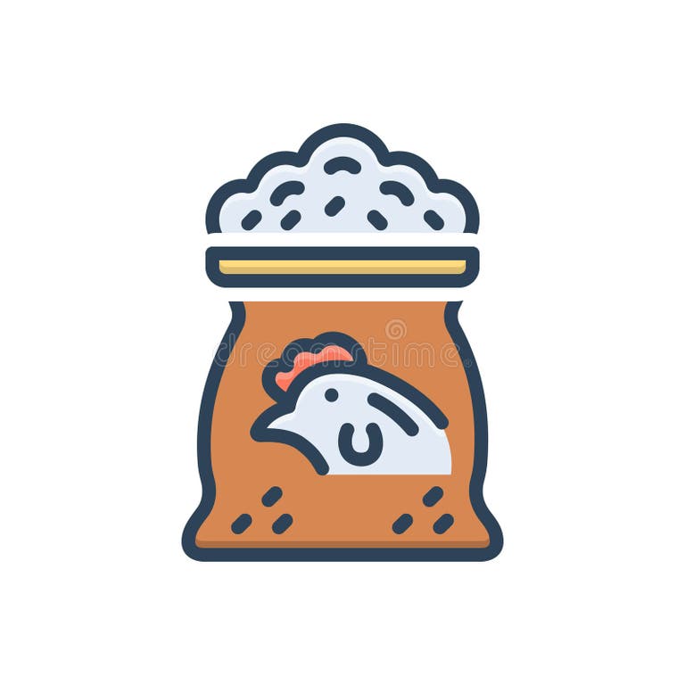 Color Illustration Icon for Feeding, Grain and Food Stock Illustration ...