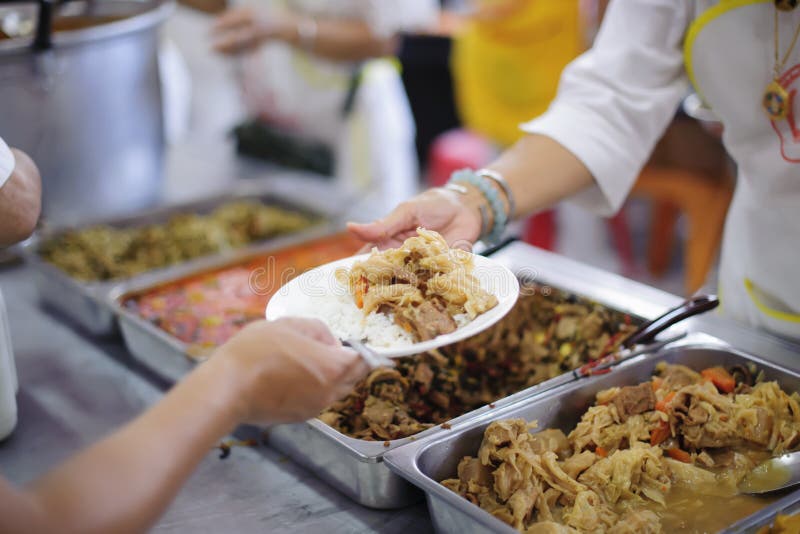 Feeding the Poor : Getting Food Stock Image - Image of care, donation ...